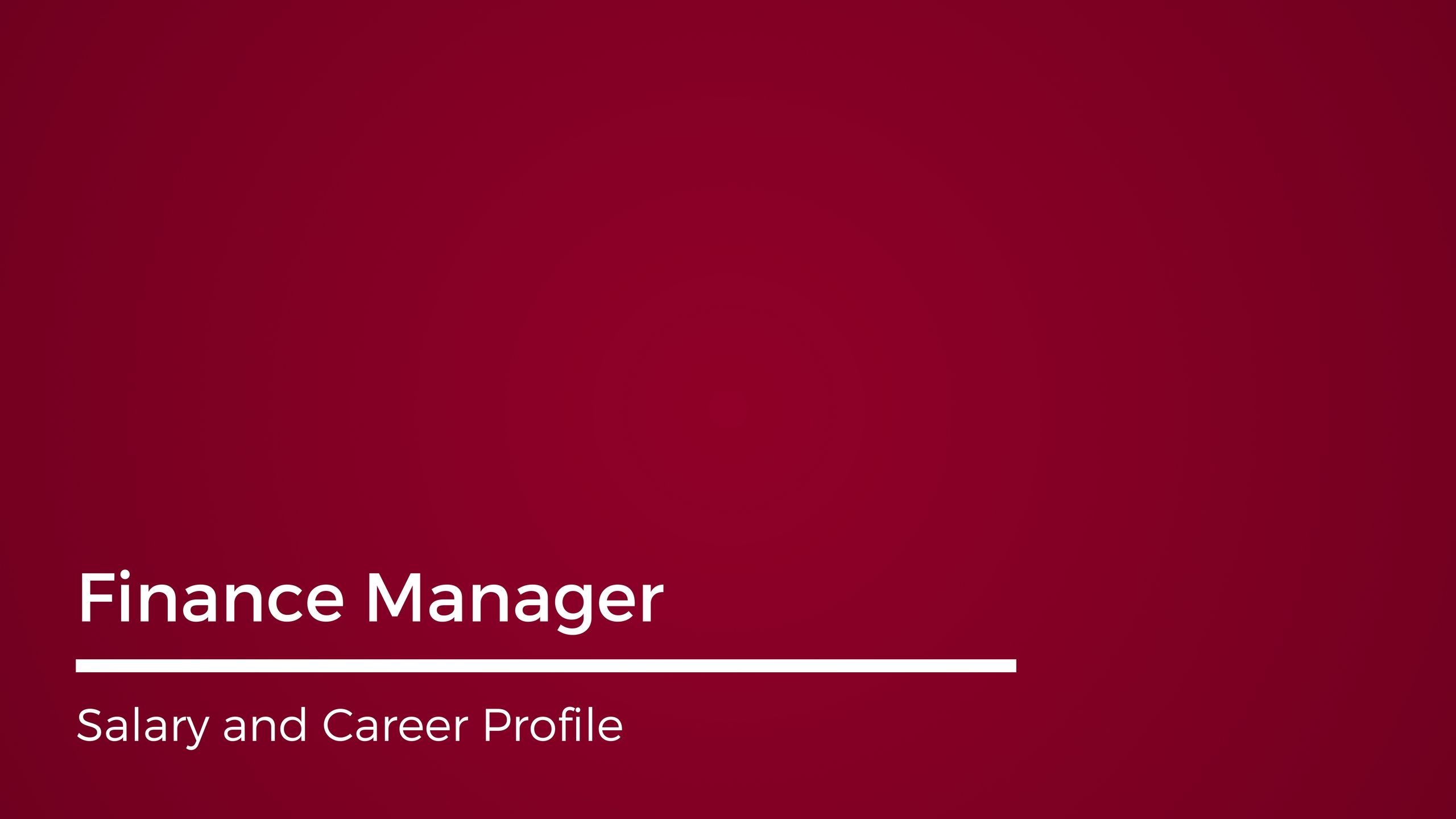 Finance Manager Career And Salary Profile Finance Manager Career And Salary Profile